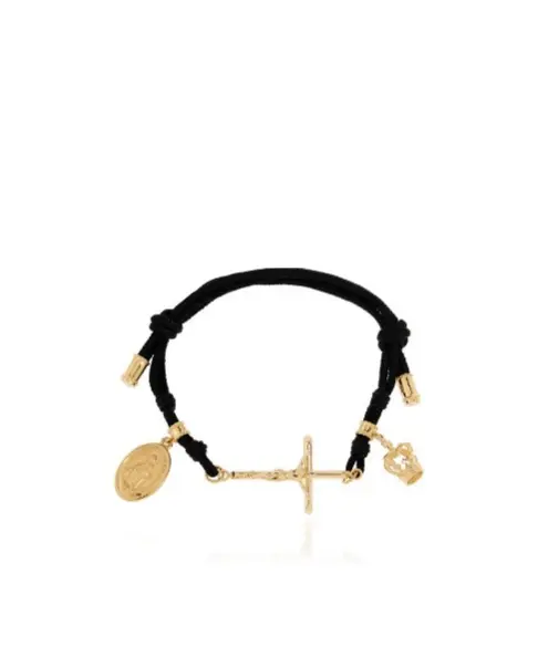 Dolce & Gabbana Religious Charm Bracelet - Black