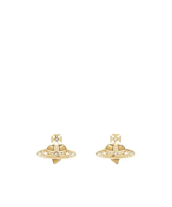 VIVIENNE WESTWOOD Heart Earrings - Gold/white Crystal