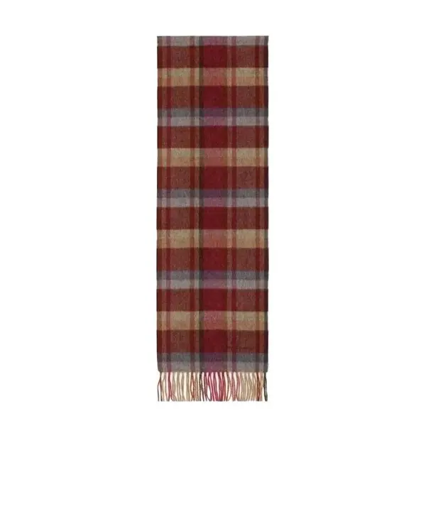 FERRAGAMO Plaid Detail Scarf - Black