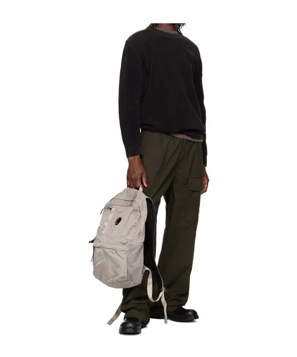 C.P. COMPANY Garment Dyed Lens Crew Neck Sweater