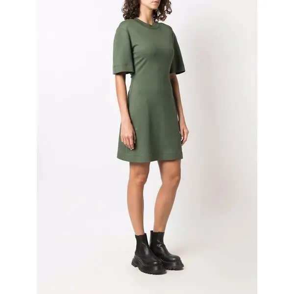 Alexander McQueen Logo Print Mini Dress - Green