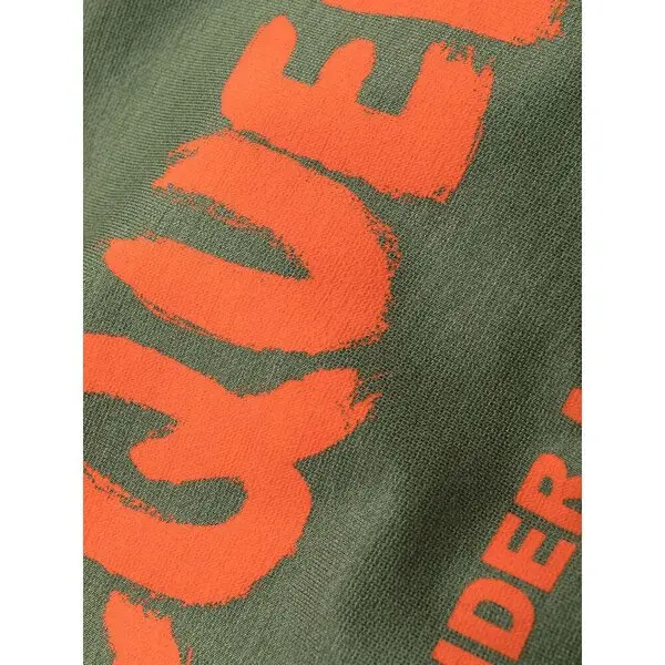 Alexander McQueen Logo Print Mini Dress - Green