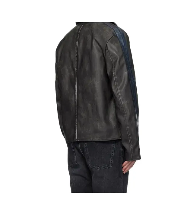 DIESEL® Zipped Jacket With Stripe Appliqués