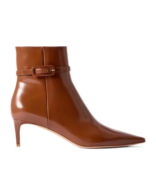 GIANVITO ROSSI Leather Ankle Boots - Brown