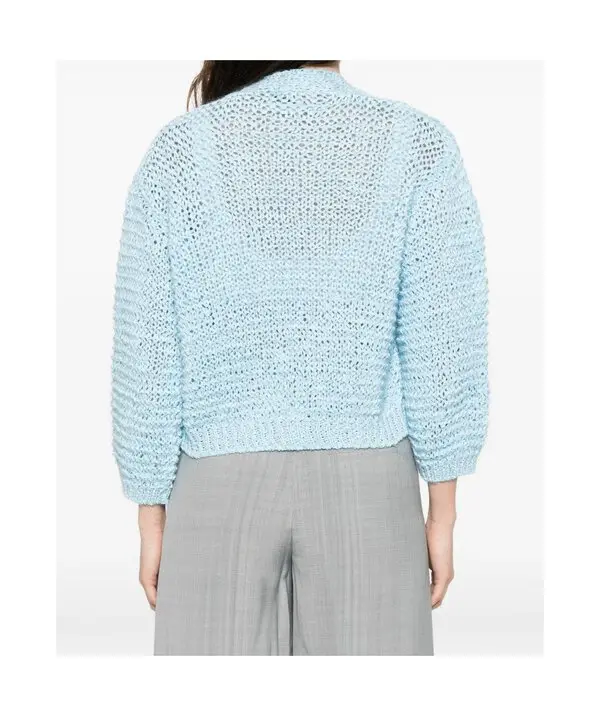 FORTE_FORTE Suede Cardigan - Blue