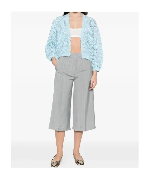 FORTE_FORTE Suede Cardigan - Blue