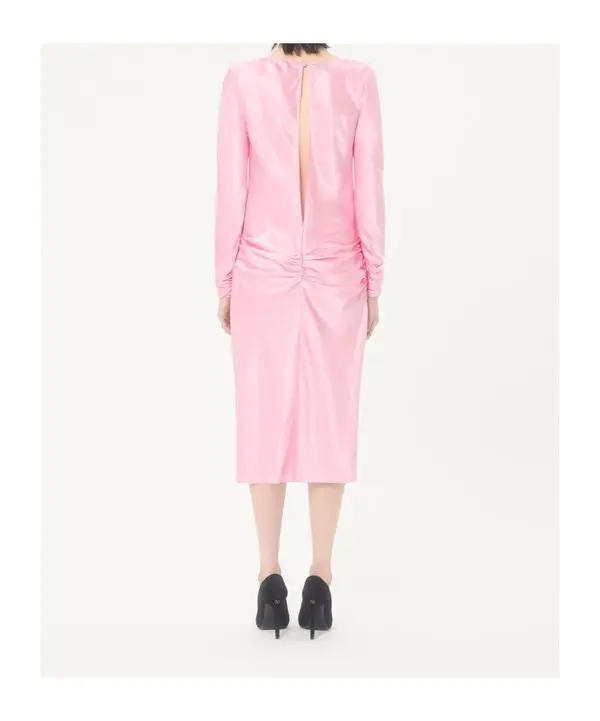 Valentino Garavani Draped Crepe Satin Midi Dress