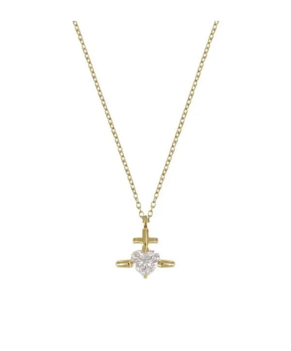 VIVIENNE WESTWOOD Valentine Gold Heart Pendant Necklace - Gold/white Lab-cultivated Diamond