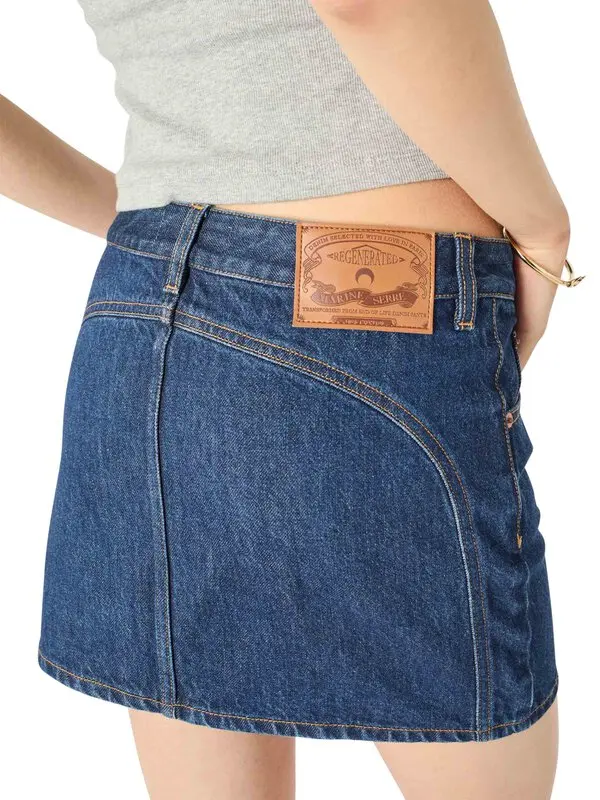 MARINE SERRE Zipped Mini Skirt