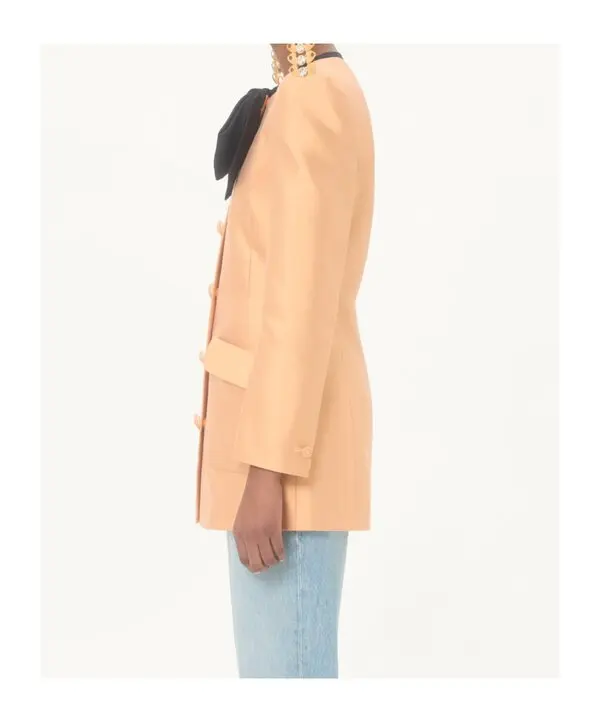 Valentino Garavani Longline Blazer With Bow Detail