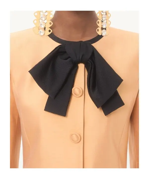 Valentino Garavani Longline Blazer With Bow Detail