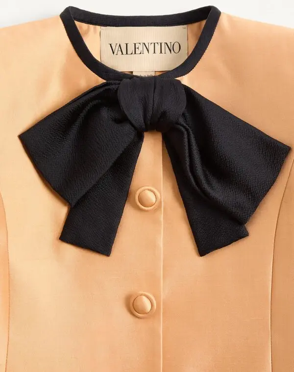 Valentino Garavani Longline Blazer With Bow Detail