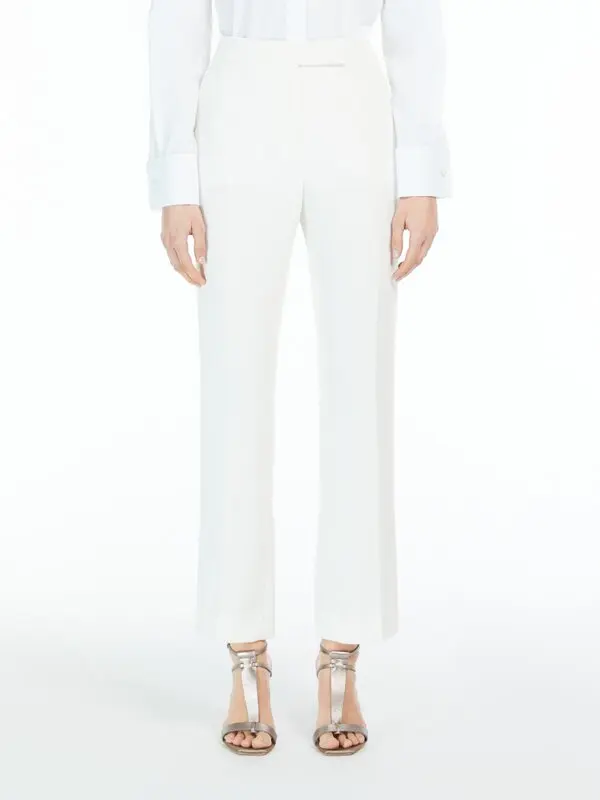 Max Mara Pleated Tailored Trousers - White