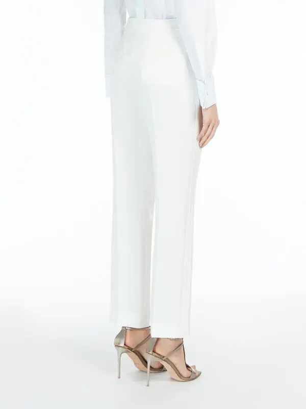 Max Mara Pleated Tailored Trousers - White