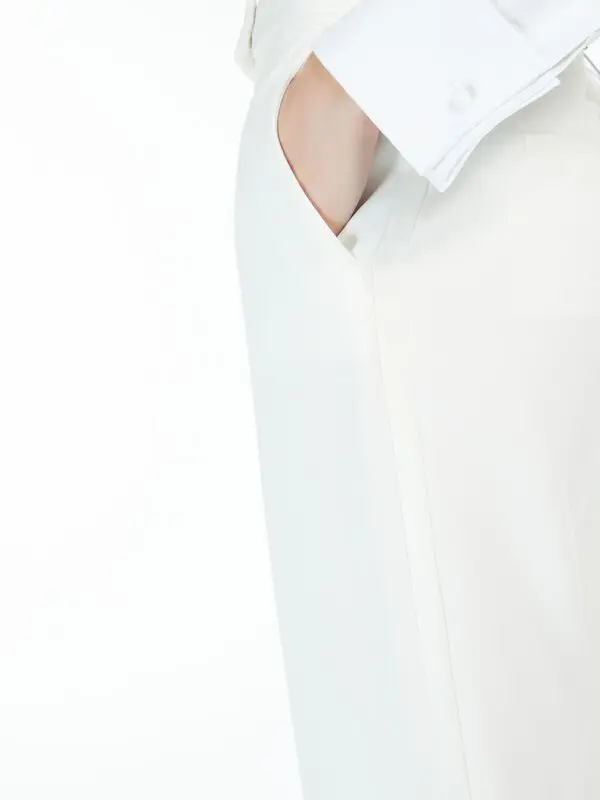 Max Mara Pleated Tailored Trousers - White