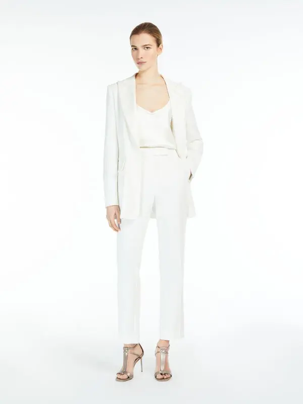 Max Mara Pleated Tailored Trousers - White