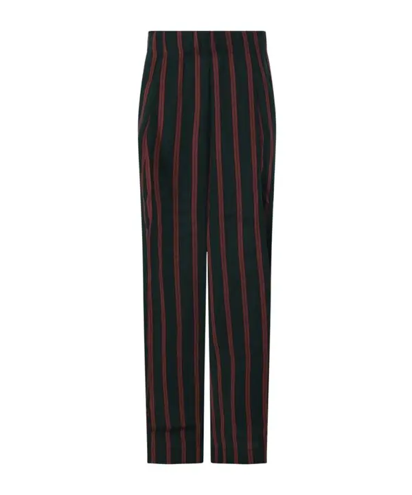 Dries Van Noten Striped Casual Pants - Black