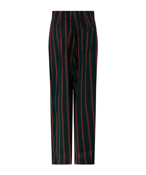 Dries Van Noten Striped Casual Pants - Black