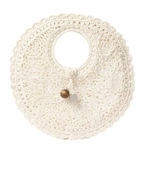 Jacquemus Spiaggia Small Round Bag - White