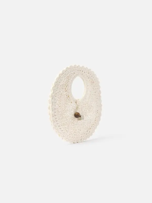 Jacquemus Spiaggia Small Round Bag - White