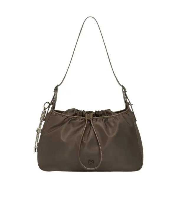 Marella Rectangular Shoulder Bag With Rivets And Double Buckles
