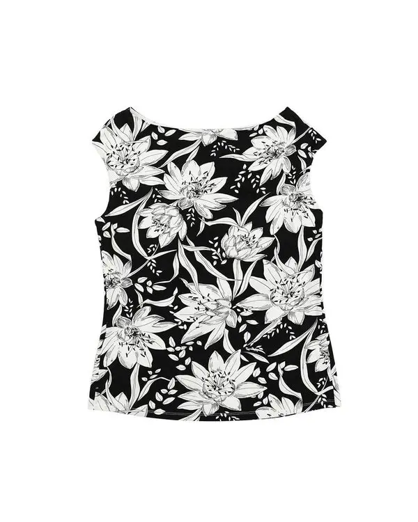 Max Mara Sleeveless Floral Print T-shirt