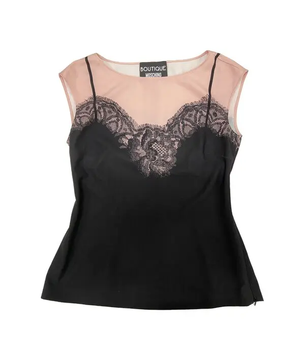 Moschino Lace Detail Sleeveless Top