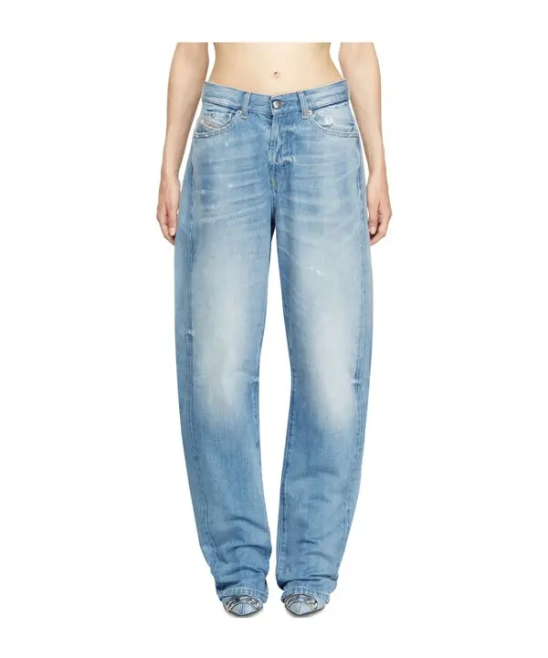 DIESEL® D-ellz Distressed Light-wash Jeans - Light Blue
