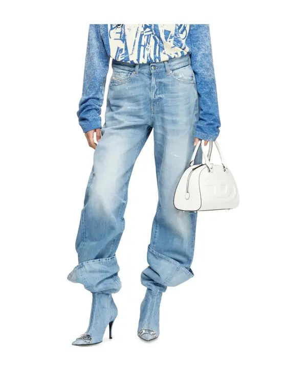 DIESEL® D-ellz Distressed Light-wash Jeans - Light Blue