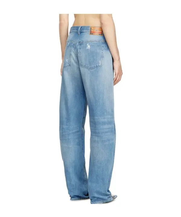 DIESEL® D-ellz Distressed Light-wash Jeans - Light Blue