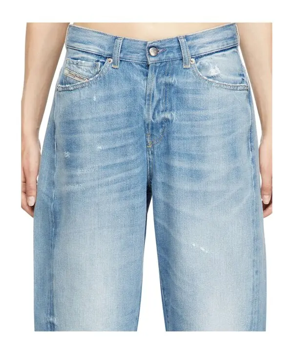 DIESEL® D-ellz Distressed Light-wash Jeans - Light Blue