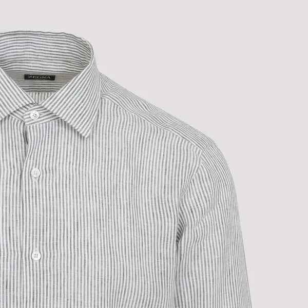 Zegna Striped Shirt - White
