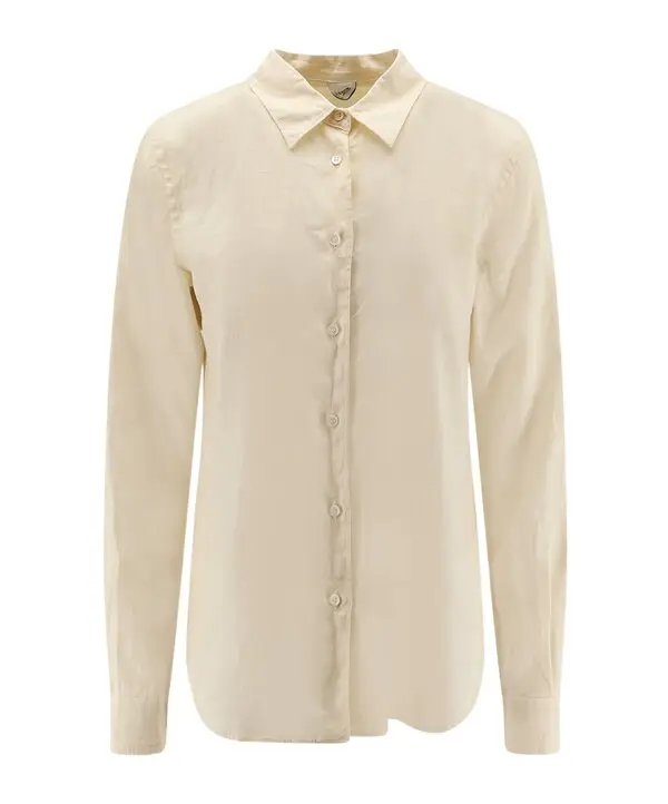 Aspesi Button-down Long-sleeved Shirt - Nude