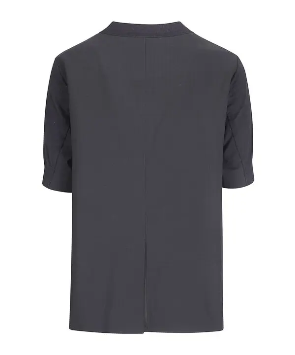 Sacai Knit Pullover With Reverse Slit Detail - Black
