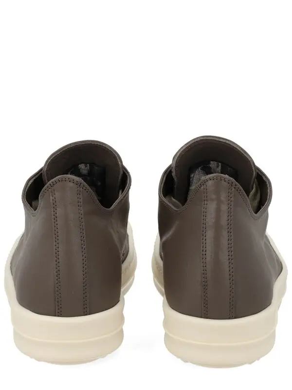Rick Owens Round Toe Lace-up Sneakers - Grey
