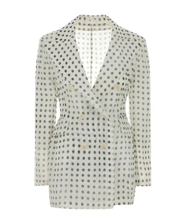 Ermanno Scervino Polka Dot Double-breasted Blazer