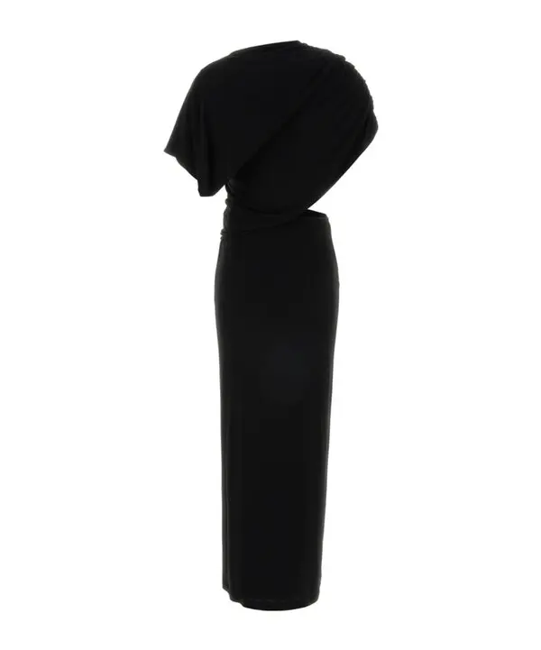 Alberta Ferretti Draped One-shoulder Maxi Skirt Set