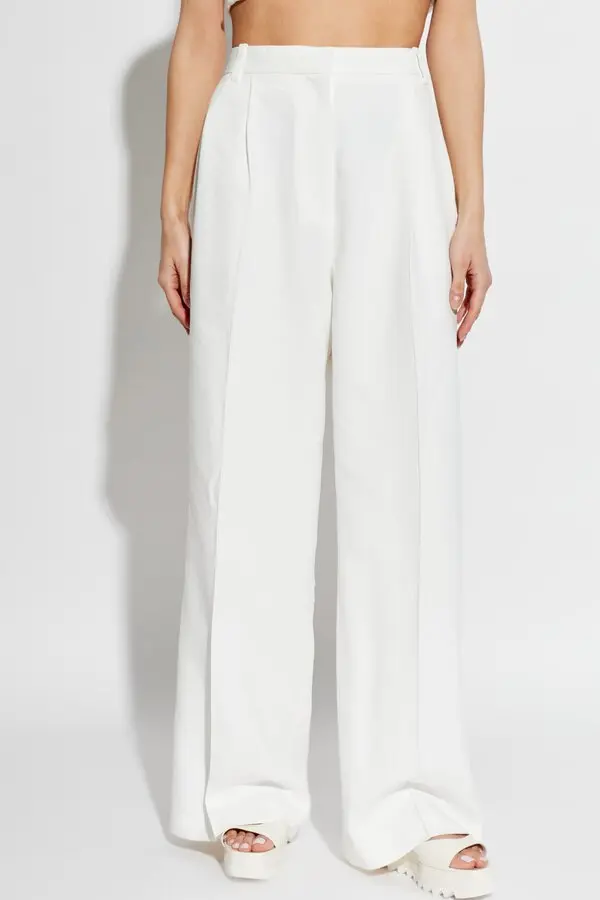 IRO PARIS Pleated Wide-leg Trousers - White