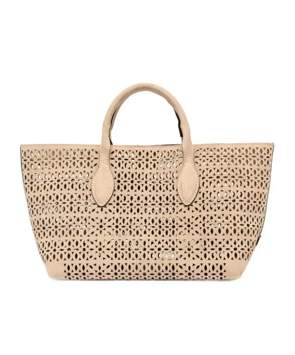 GIANNI CHIARINI Firenze Mashup Perforated Suede Tote Bag