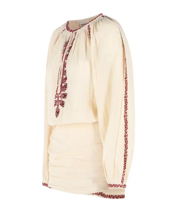 Isabel Marant Étoile Ludy Embroidered Mini Dress - Ivory