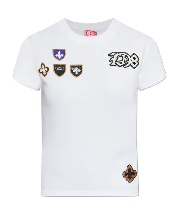 DIESEL® T-ila-cp Patchwork Crewneck T-shirt - No