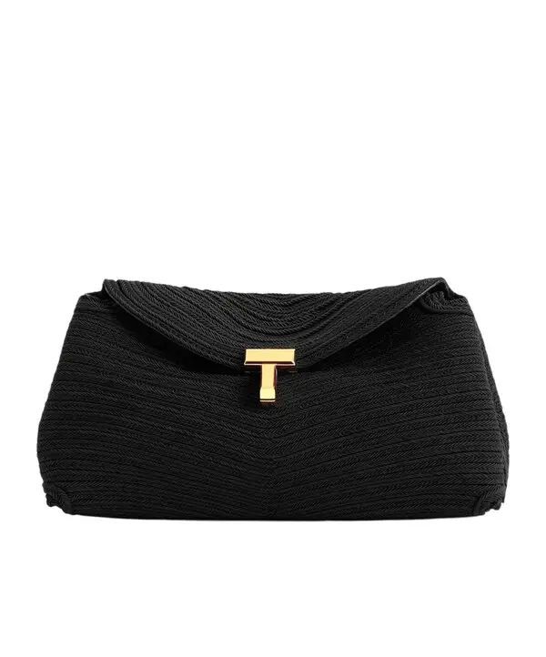 TOTEME T-lock Clutch Bag - Black