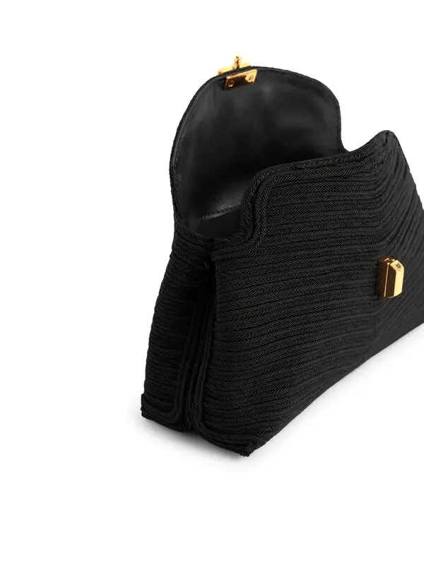TOTEME T-lock Clutch Bag - Black