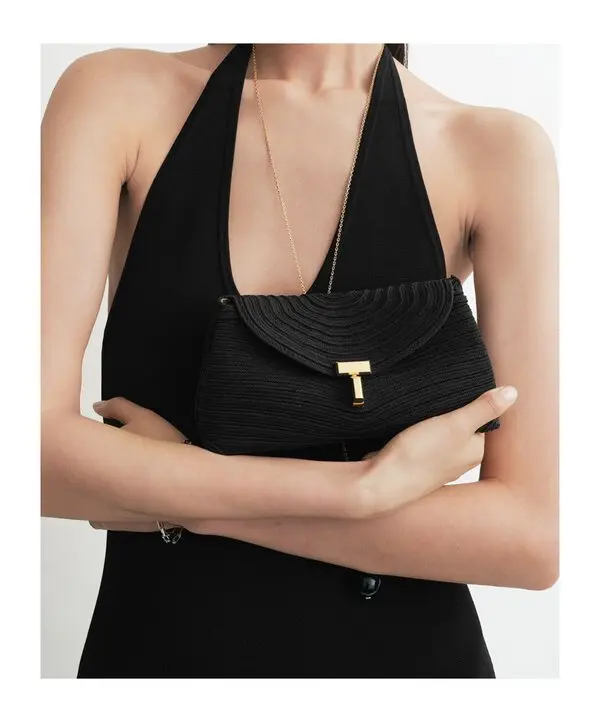 TOTEME T-lock Clutch Bag - Black
