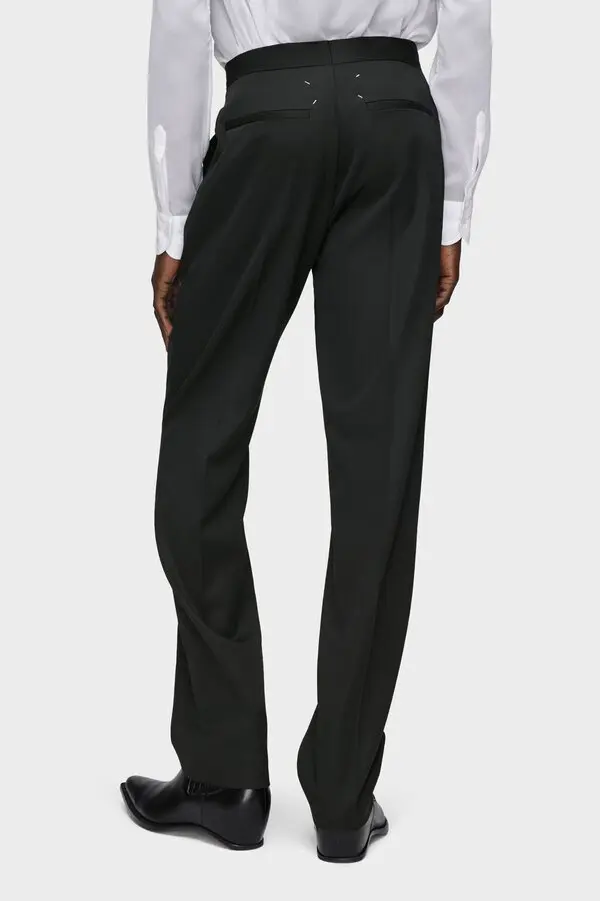 MAISON MARGIELA Slim-leg Trousers With Four Stitches - Black