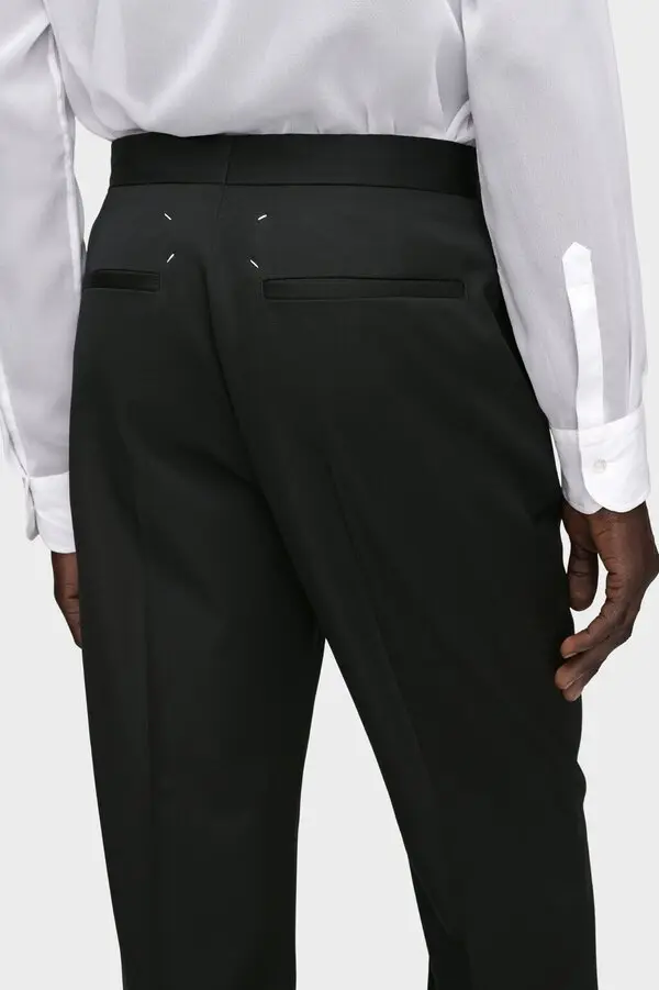 MAISON MARGIELA Slim-leg Trousers With Four Stitches - Black