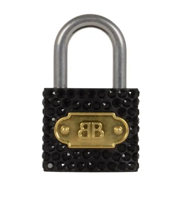 Balenciaga Bb Padlock Shaped Charm - Black