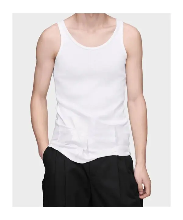 MAISON MARGIELA Asymmetric Hem Tank Top - White