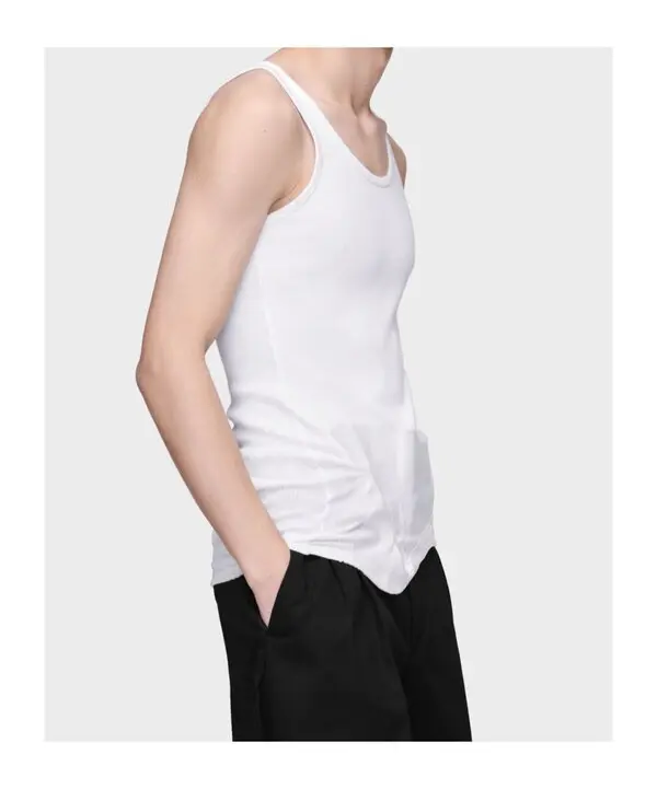 MAISON MARGIELA Asymmetric Hem Tank Top - White