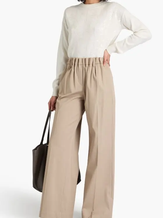 Brunello Cucinelli Embellished Crew Neck Jumper